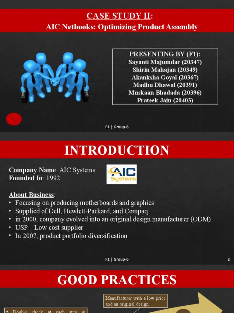 Case Study Ii:: AIC Netbooks: Optimizing Product Assembly | PDF ...