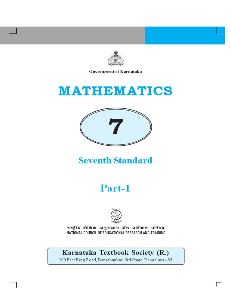 7th English Maths 1 | PDF | Integer | Numbers