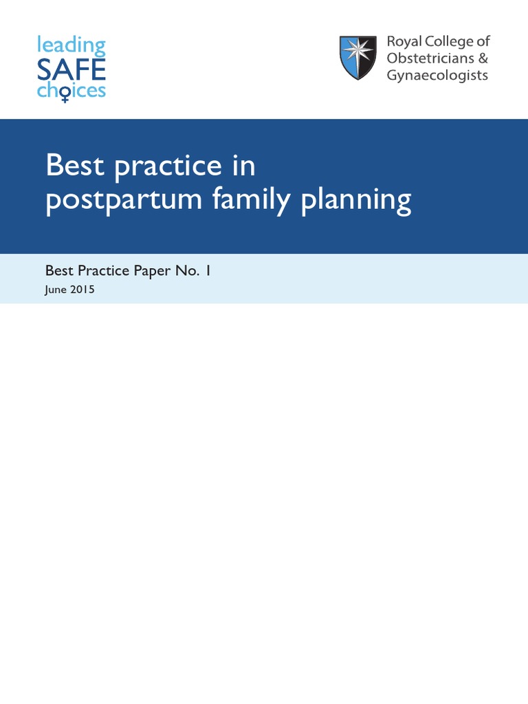 Best Practice Paper 1 Postpartum Family Planning | PDF | Birth Control ...