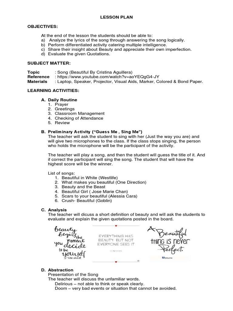 Semi Detailed Lesson Plan 2 | PDF | Cognitive Science | Lesson Plan