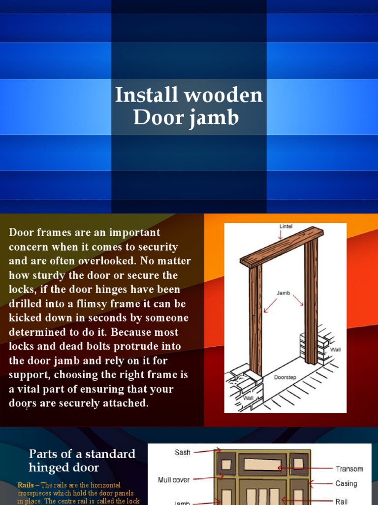 Install Wooden Door Jamb | PDF | Door | Window