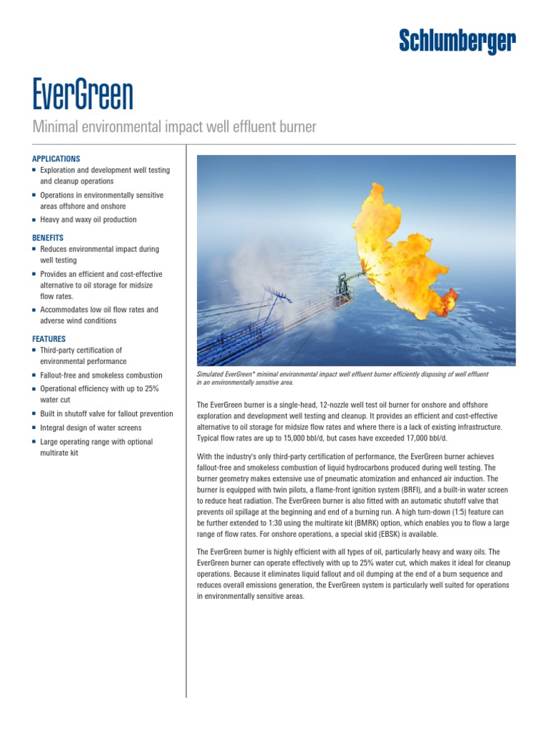 Evergreen: Minimal Environmental Impact Well Effluent Burner | PDF ...
