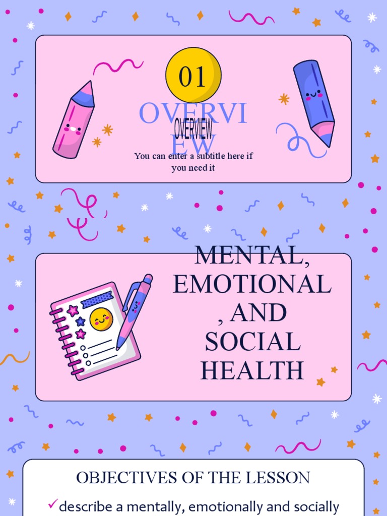 Lesson 4 - Mental, Emotional, and Social Health | PDF | Mental Health ...