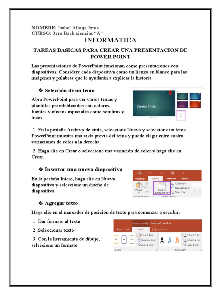 Tarea de Informatica 1 | PDF | Microsoft PowerPoint | Informática