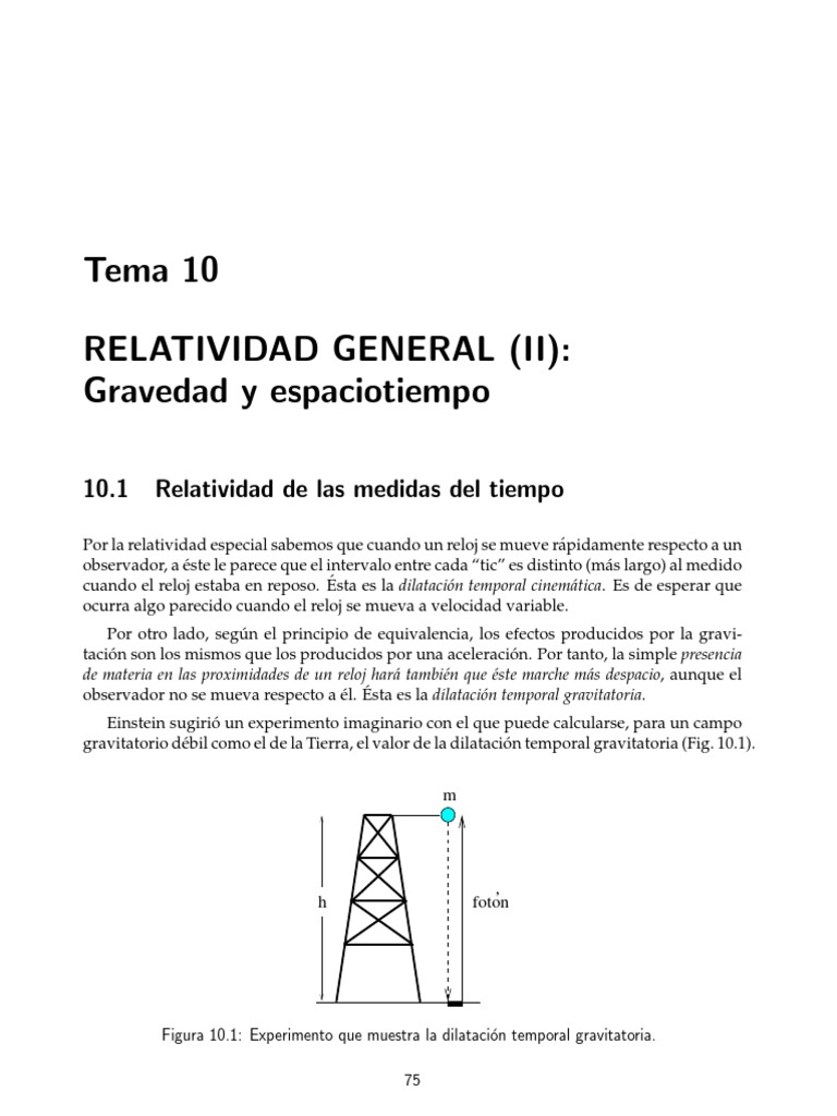 Relatividad General II | PDF | Teoría de la relatividad | Gravedad