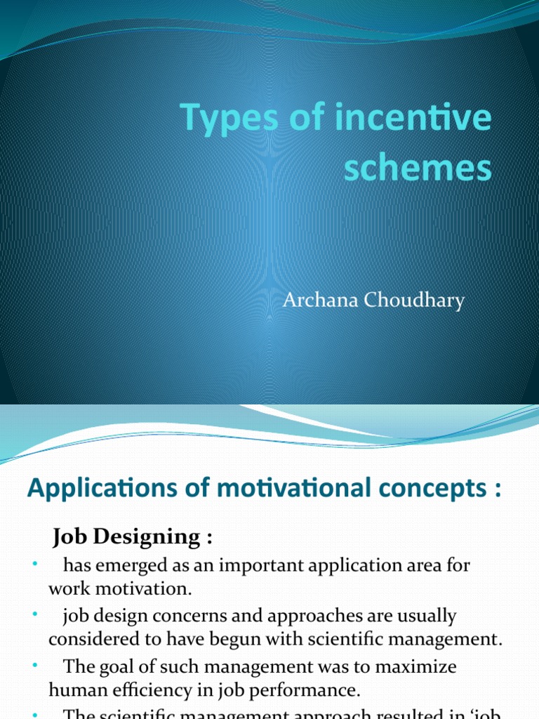 Types of Incentive Schemes Lecture 2 | PDF | Business | Employment