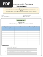 Electromagnetic Spectrum Worksheet | PDF | Electromagnetic Spectrum ...