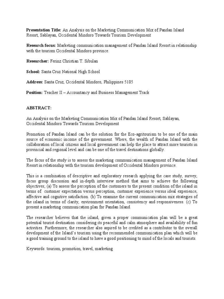 Abstract Research Proposal | PDF | Career & Growth | Social Science