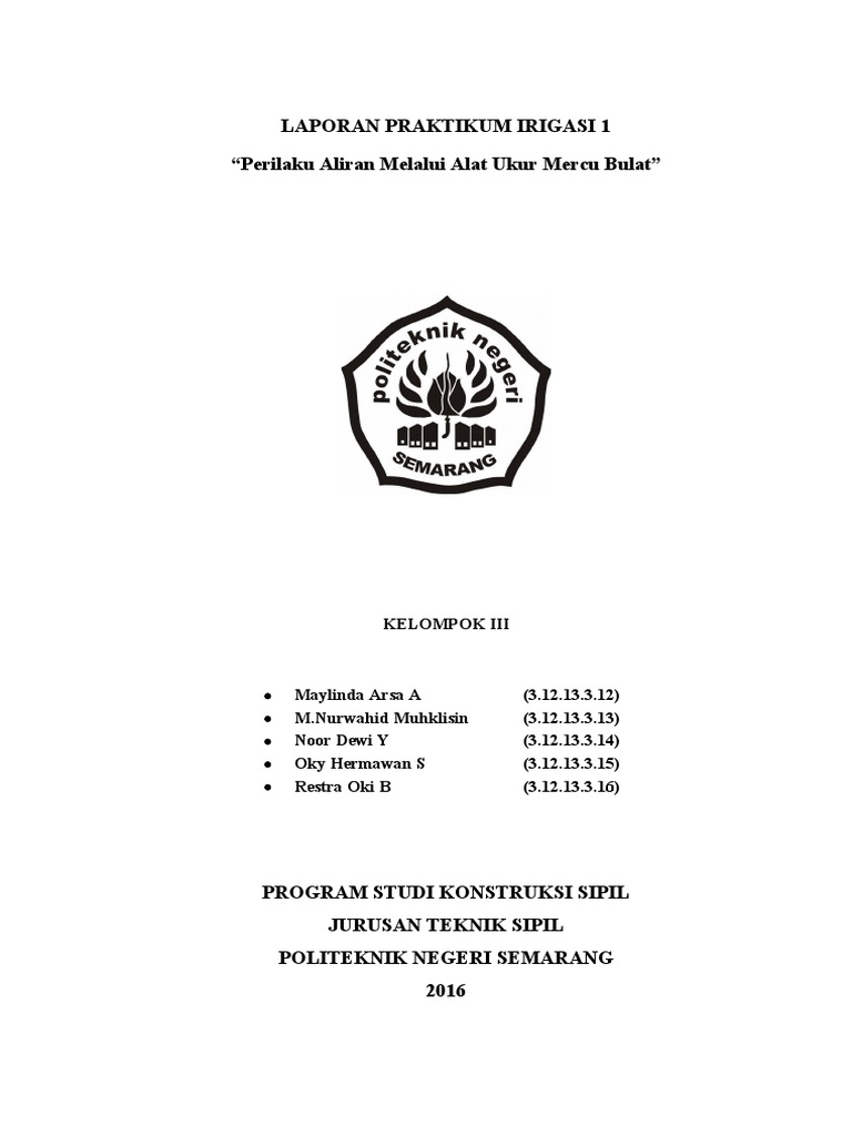 Perilaku Aliran Melalui Alat Ukur Mercu Bulat | PDF | Sains & Matematika