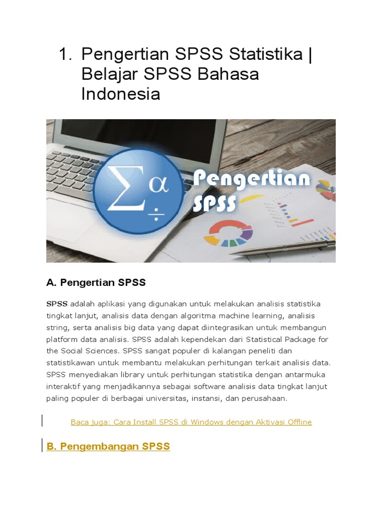 Pengertian dan Fitur Dasar SPSS | PDF