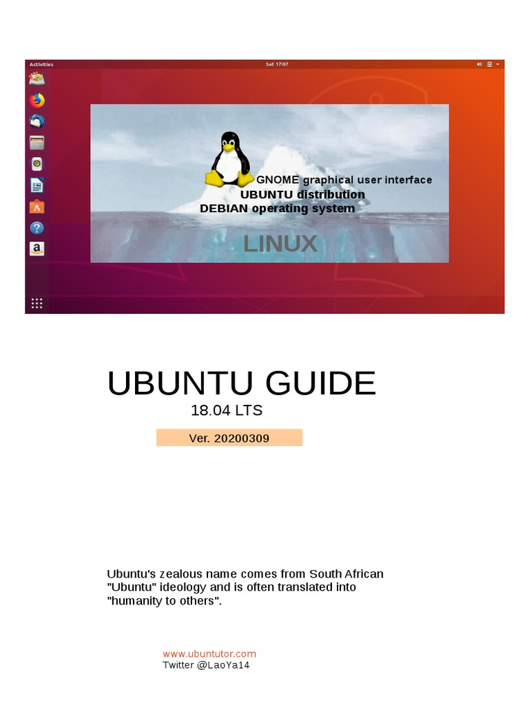 Ubuntu 18.04 User Guide for Beginners | PDF | Icon (Computing ...