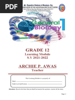 General Biology 1 First Periodical Test Tos | PDF | Cell (Biology ...