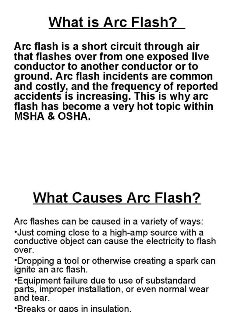Arc Flash Presentation | PDF | Safety | Electromagnetism