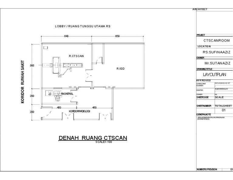 Denah Ruang CT Scane | PDF