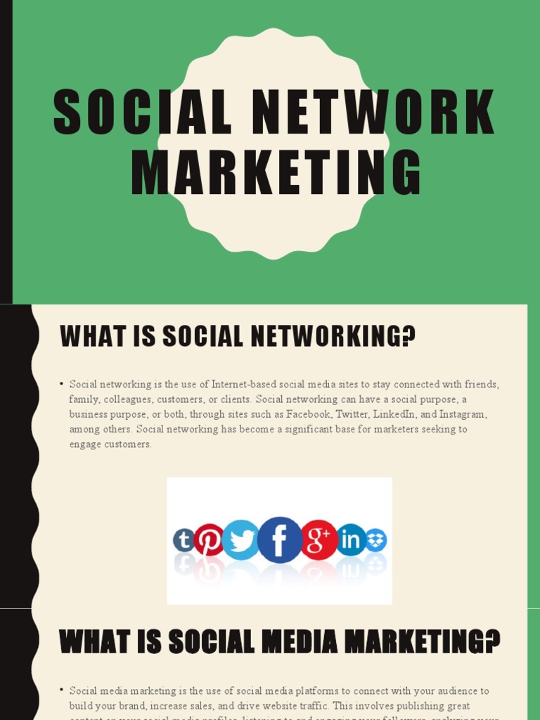Social Network Marketing Overview | PDF | Social Media Marketing ...