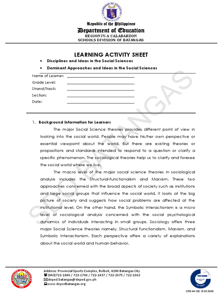 Melc 3 Diss | PDF | Social Sciences | Sociology