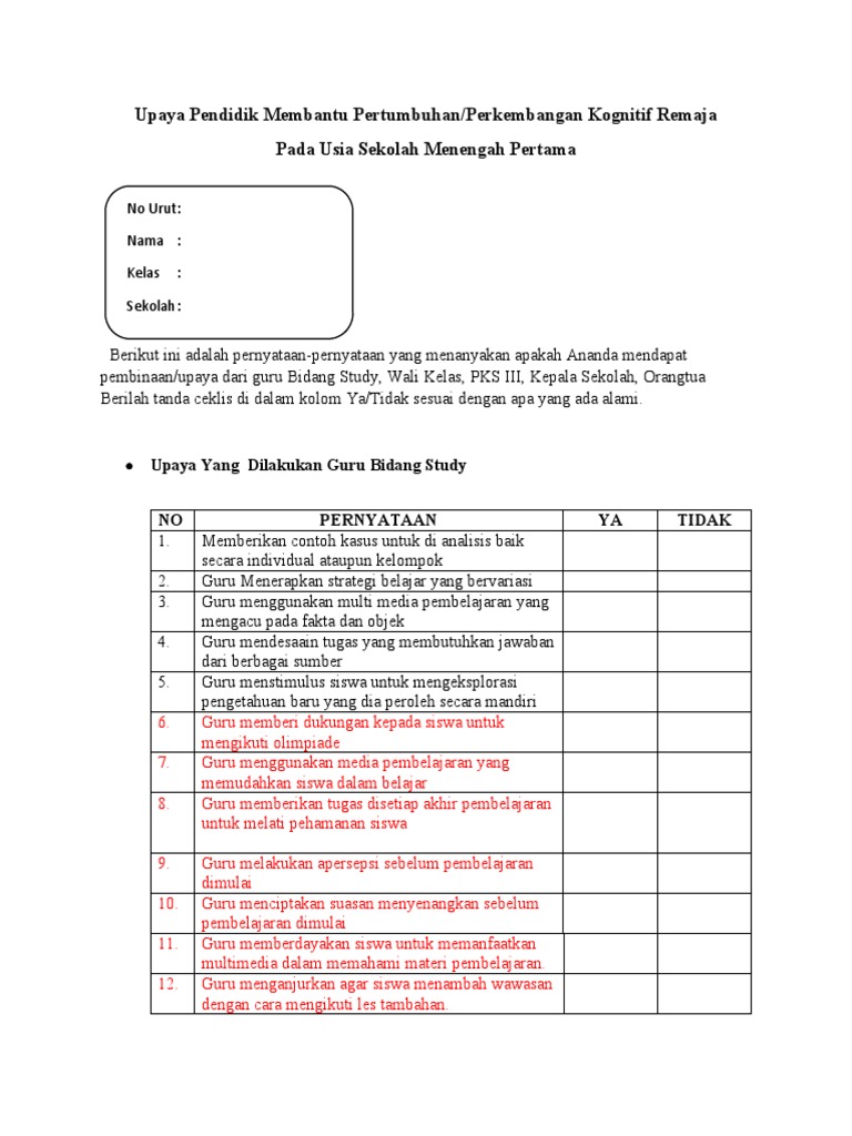 Angket MINI RISET PPD KEL.11 | PDF