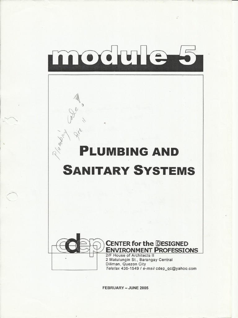 Module - Plumbing and Sanitary Systems | PDF
