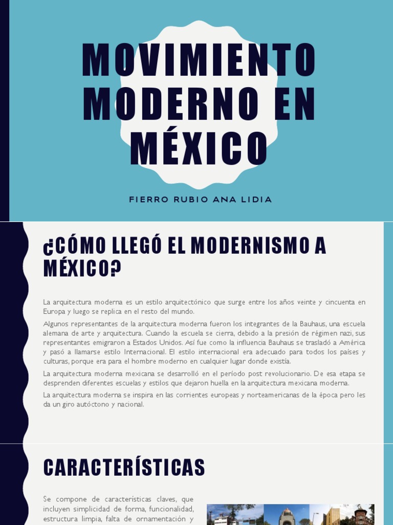 Movimiento Moderno en México y Expresionismo Arq. en México | PDF ...