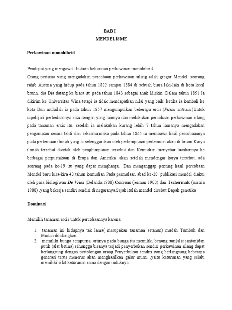 Perkawinan Monohibrid | PDF