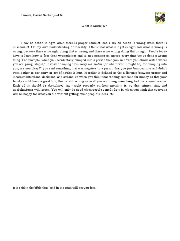 What Is Morality | PDF | Self-Improvement