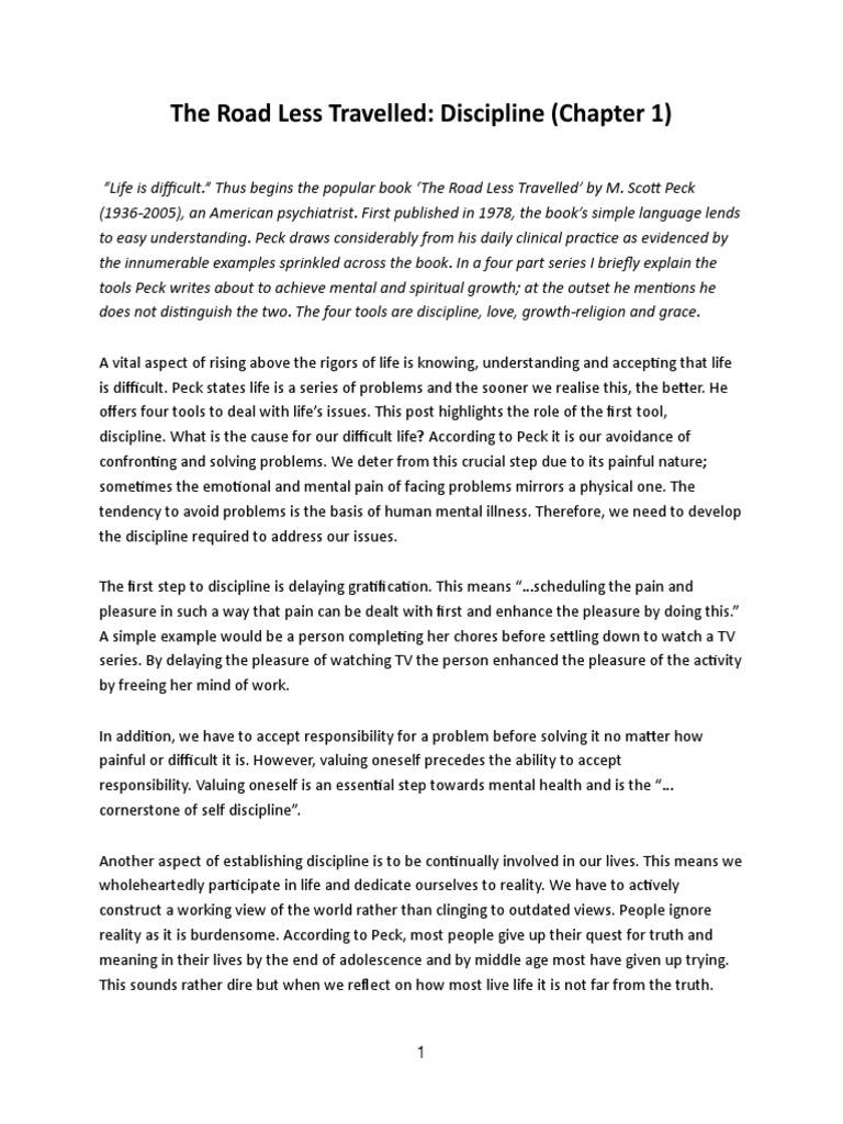 The Road Less Travelled | PDF | Unconscious Mind | Love