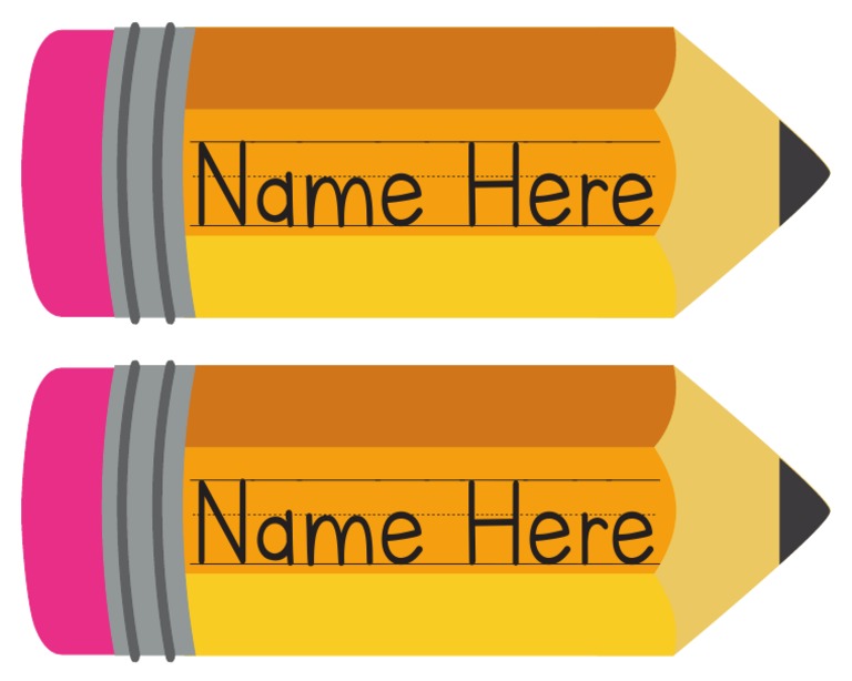 Pencil Name Tags | PDF
