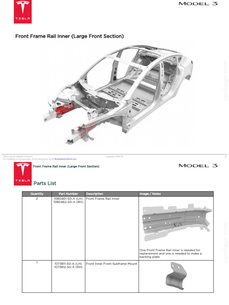 Frame Rail Inner Replacement Guide | PDF | Welding | Construction