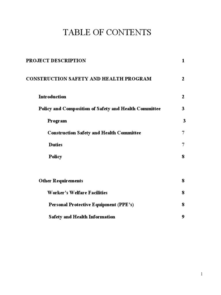 Construction Safety Program | PDF | Occupational Safety And Health ...
