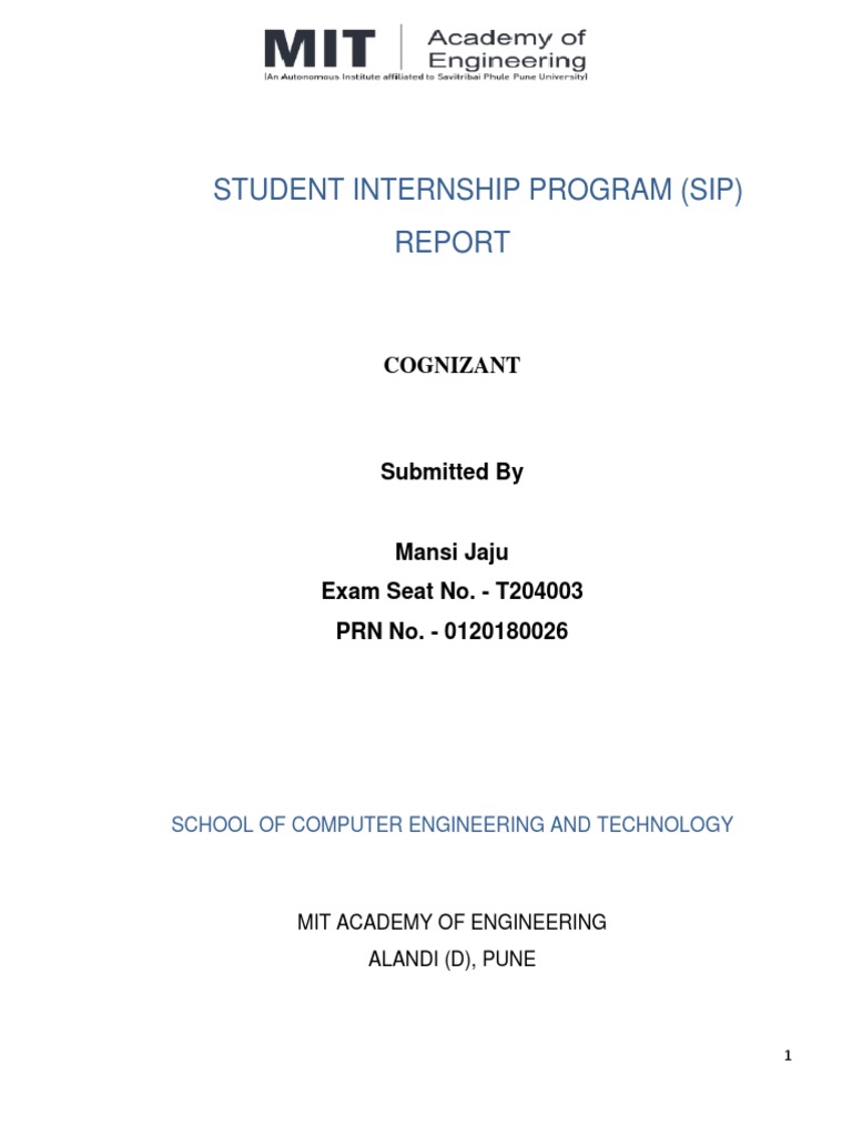 Mansi Jaju Sip Report | PDF | Html | Html Element