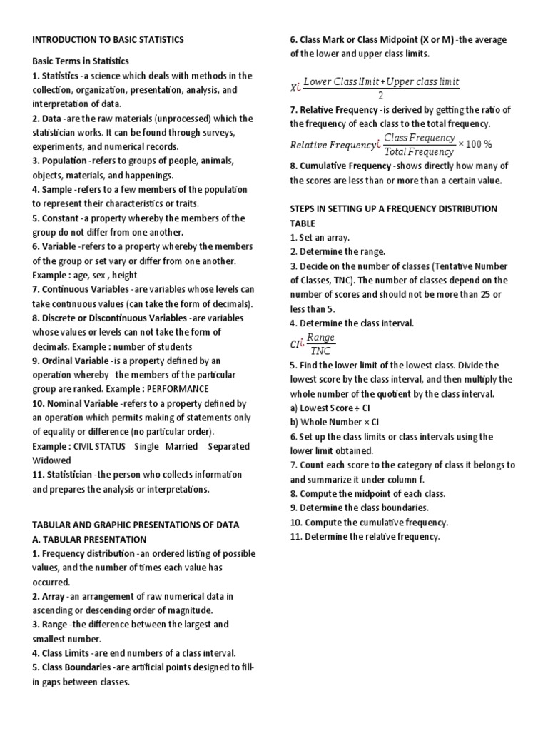 Introduction To Basic Statistics | PDF | Statistics | Probability ...