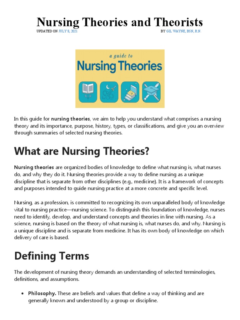 Nursing Theories and Theorists | PDF | Theory | Nursing