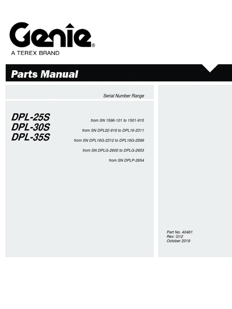 Parts Manual: DPL-25S DPL-30S DPL-35S | PDF | Equipment | Manufactured ...