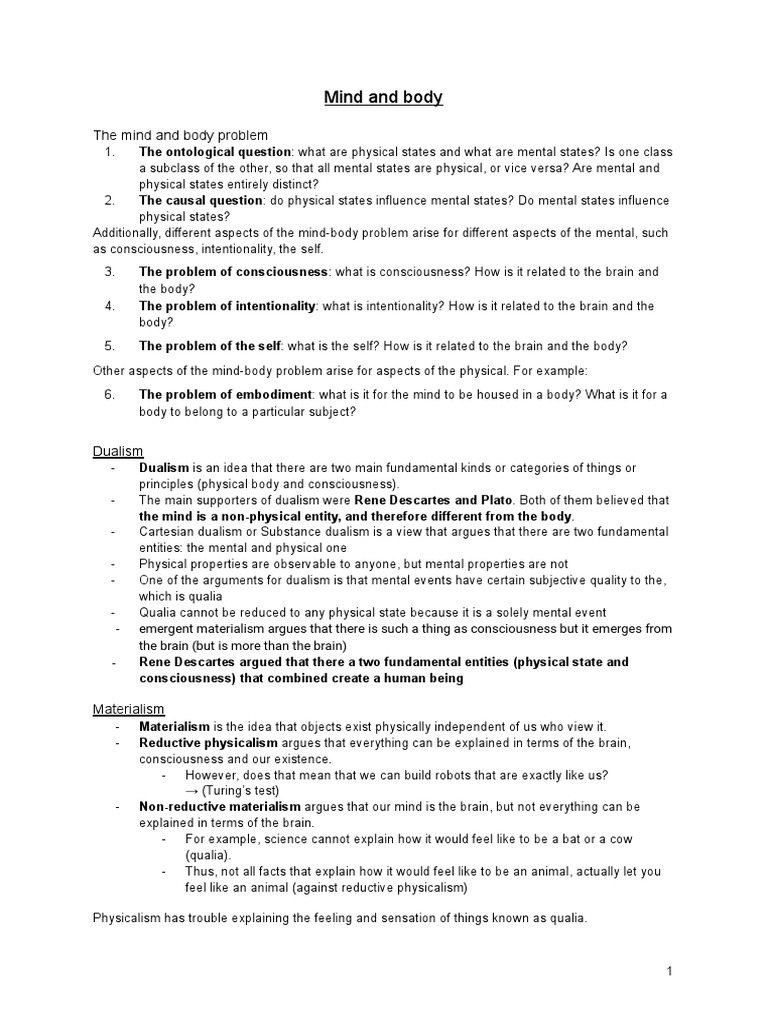 Ib Philosophy Core Themes Pdf Mind Determinism