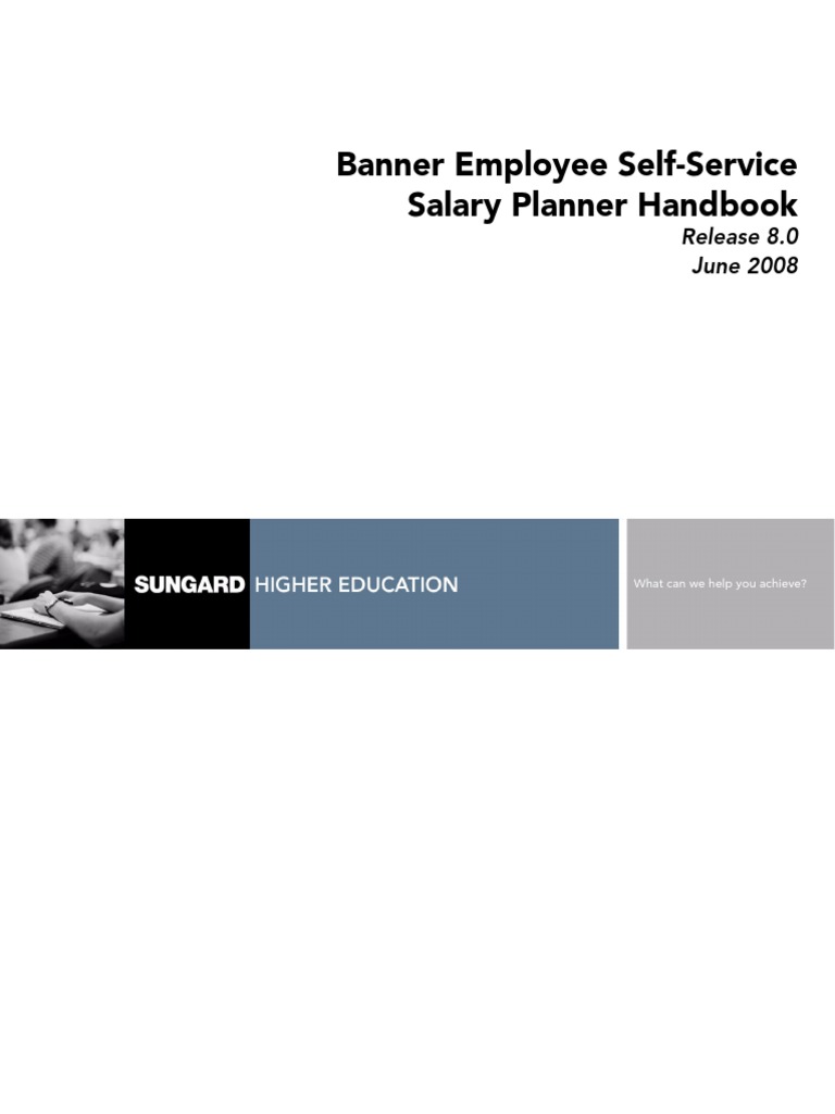 Banner HR Salary Planner Handbook | PDF | World Wide Web | Internet & Web