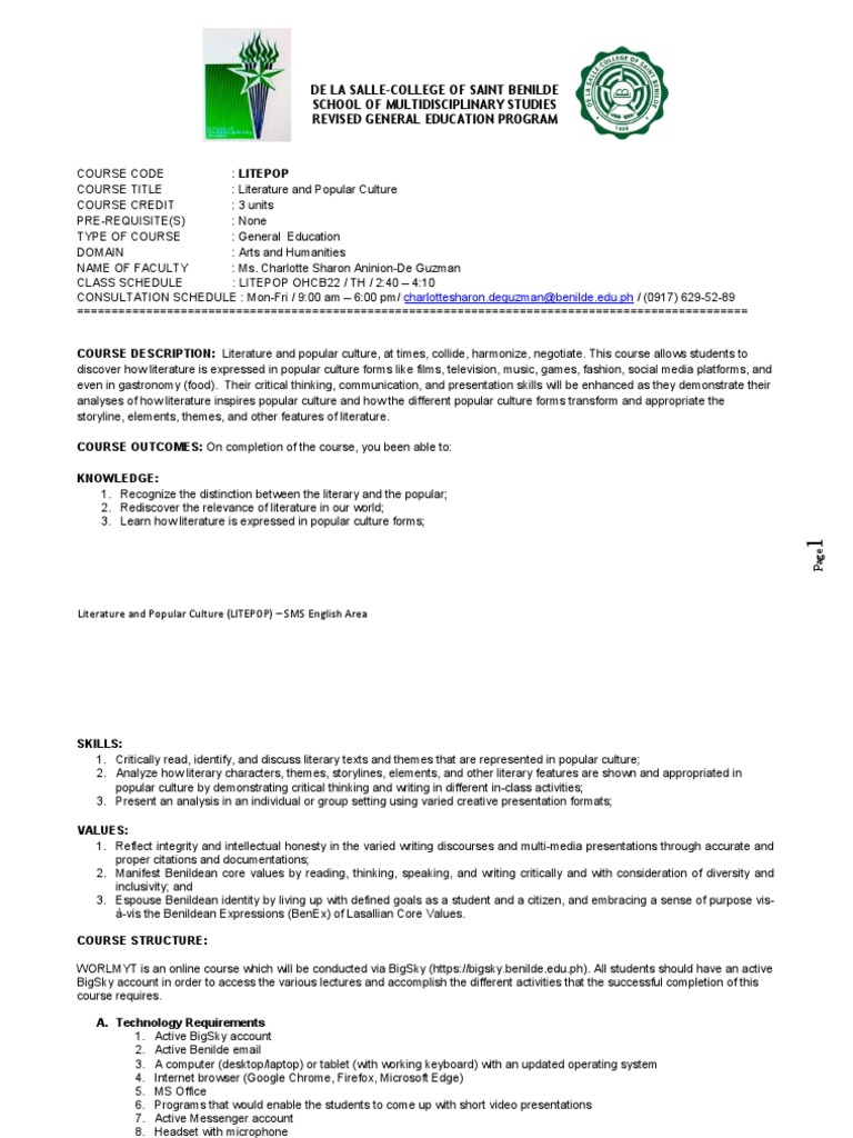 LitePop Baby Syllabus | PDF | Narrative | Foods