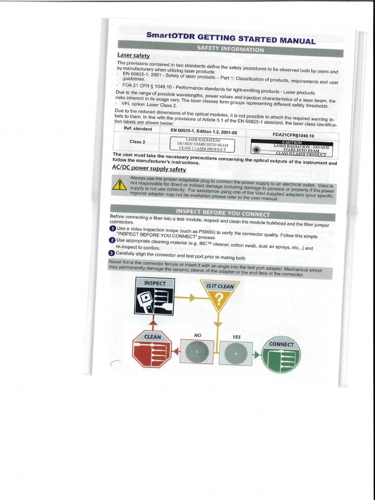 Smartotdr Getting Started Manual | PDF