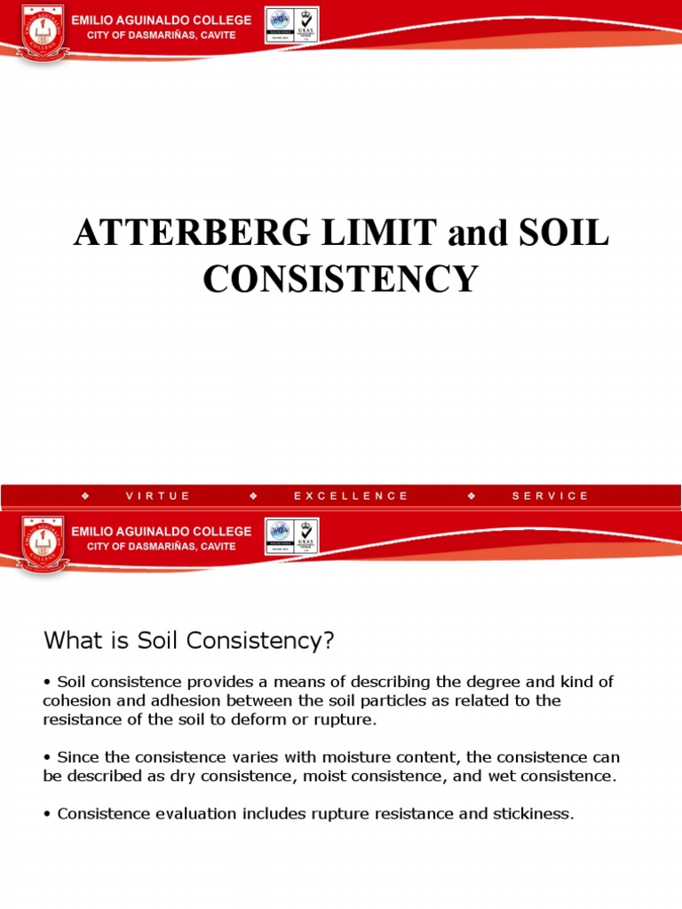 L3 Atterbergs Limit Soil Consistency Pdf Soil Science