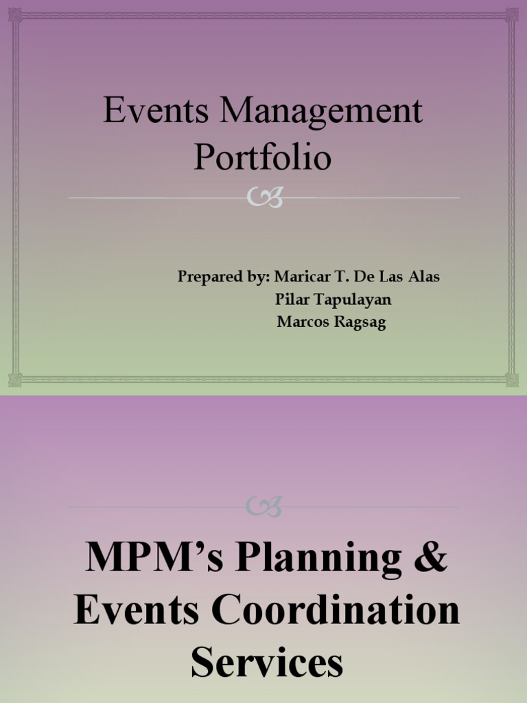 Event Management Portfolio Overview | PDF | Foods | Cuisine
