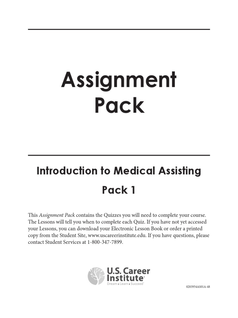 MA Assignment Pack 1 0203954AS01A-48 | PDF | Emergency Medical ...