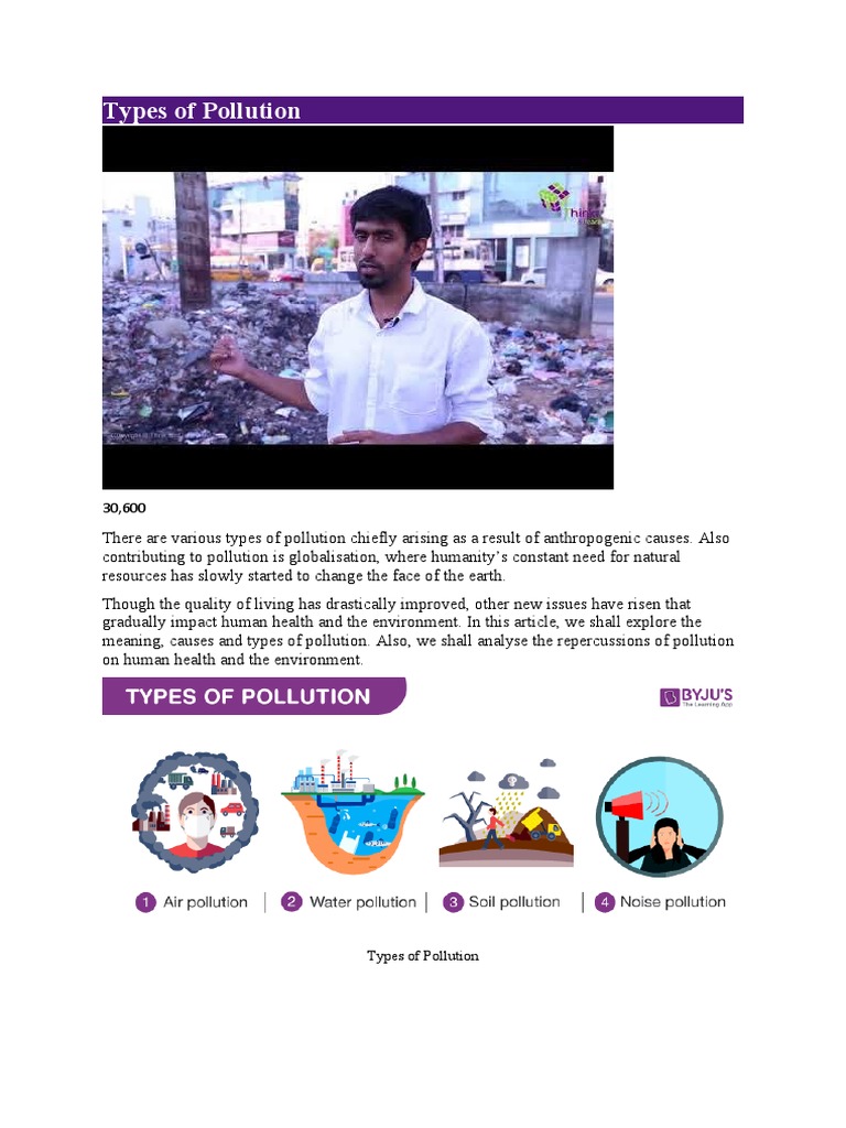 Types of Pollution | PDF | Pollution | Air Pollution
