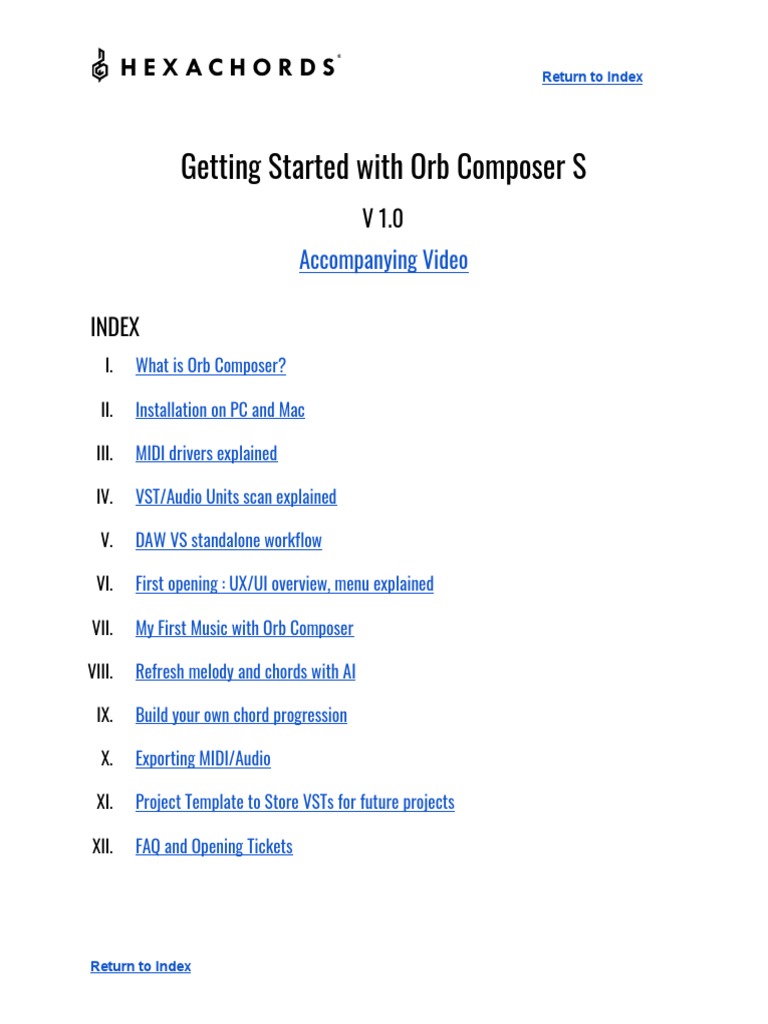 Getting Started With Orb Composer S: Accompanying Video | PDF | Software | Computing