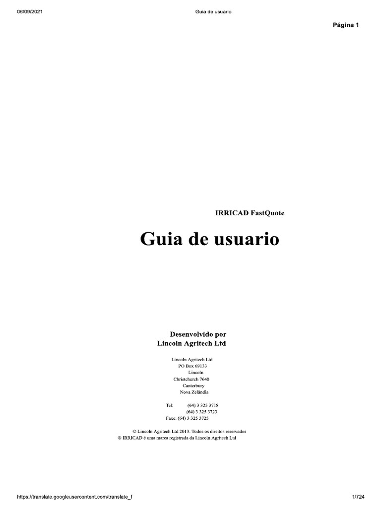 Irricad Guia Do Usuario | PDF