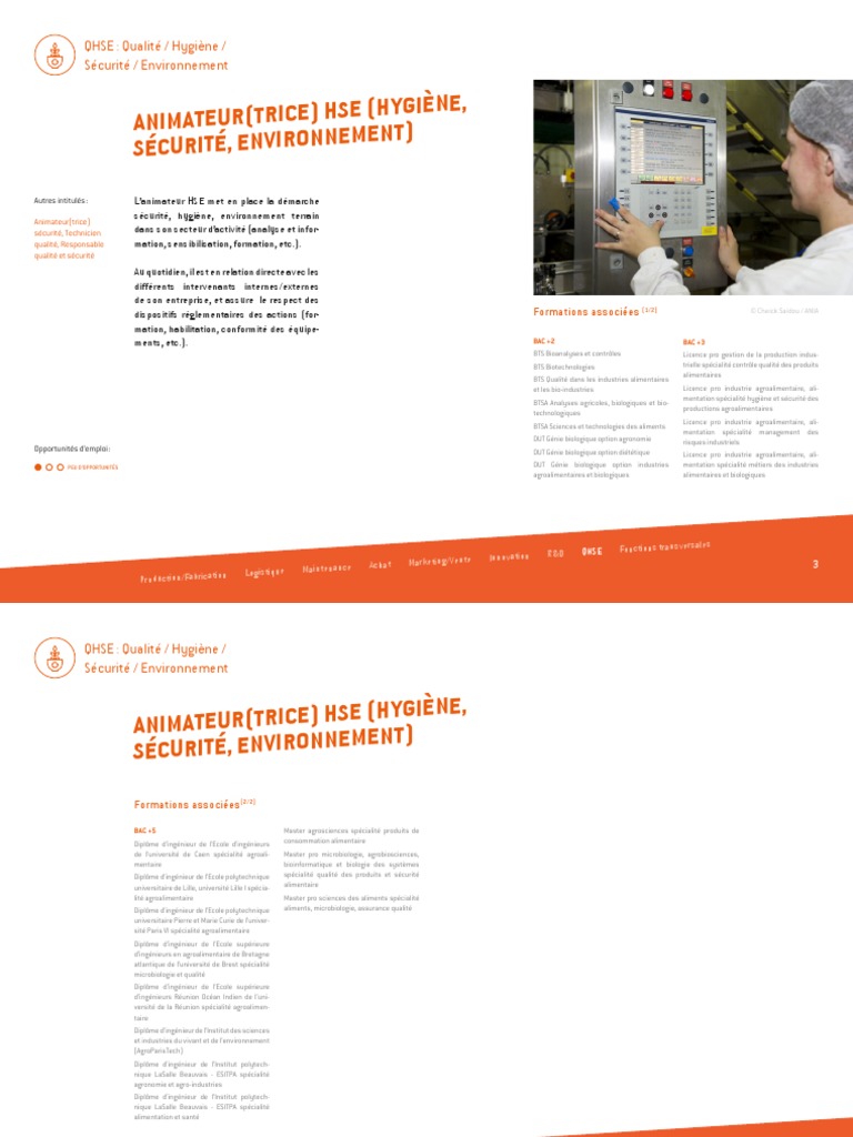 Fiche Animateur HSE | PDF | Sécurité | Biotechnologie