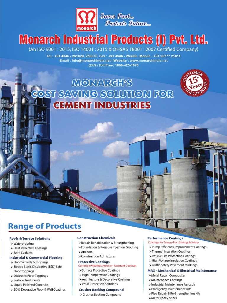 Monarch's Comprehensive Solutions for Cost Savings in the Cement ...