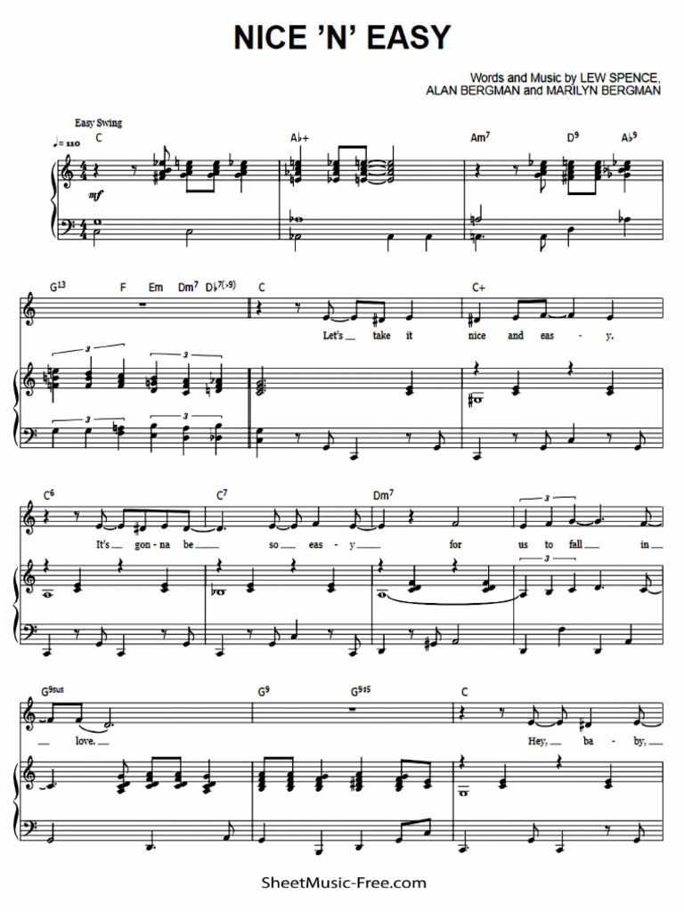 Nice - N - Easy Sheet Music Frank Sinatra | PDF