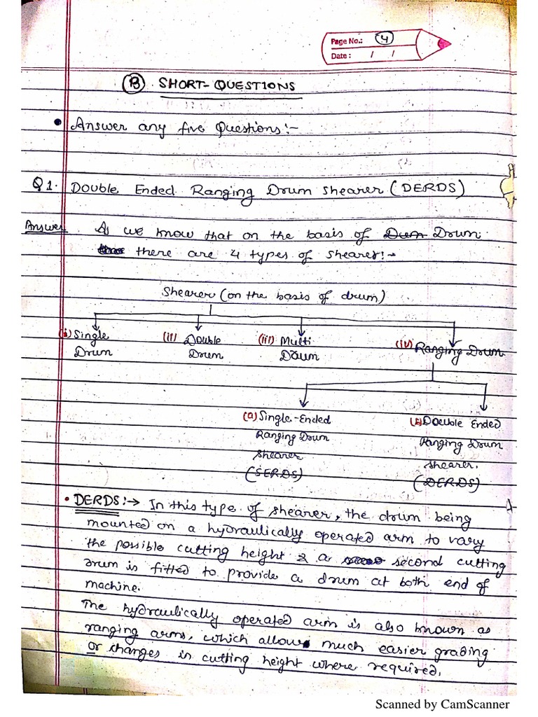 Swapnil Suman. (UG-Coal Mining, Home Assignment) . | PDF