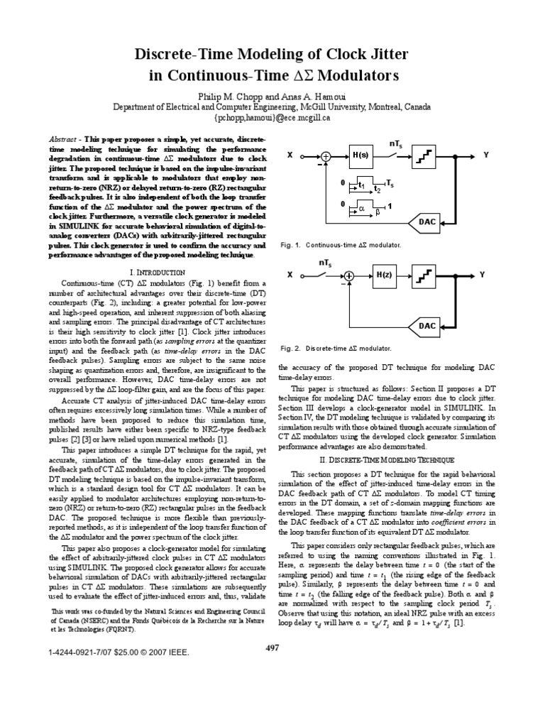 Discrete-Time Modeling of Clock Jitter in Continuous-Time: ΔΣ ...
