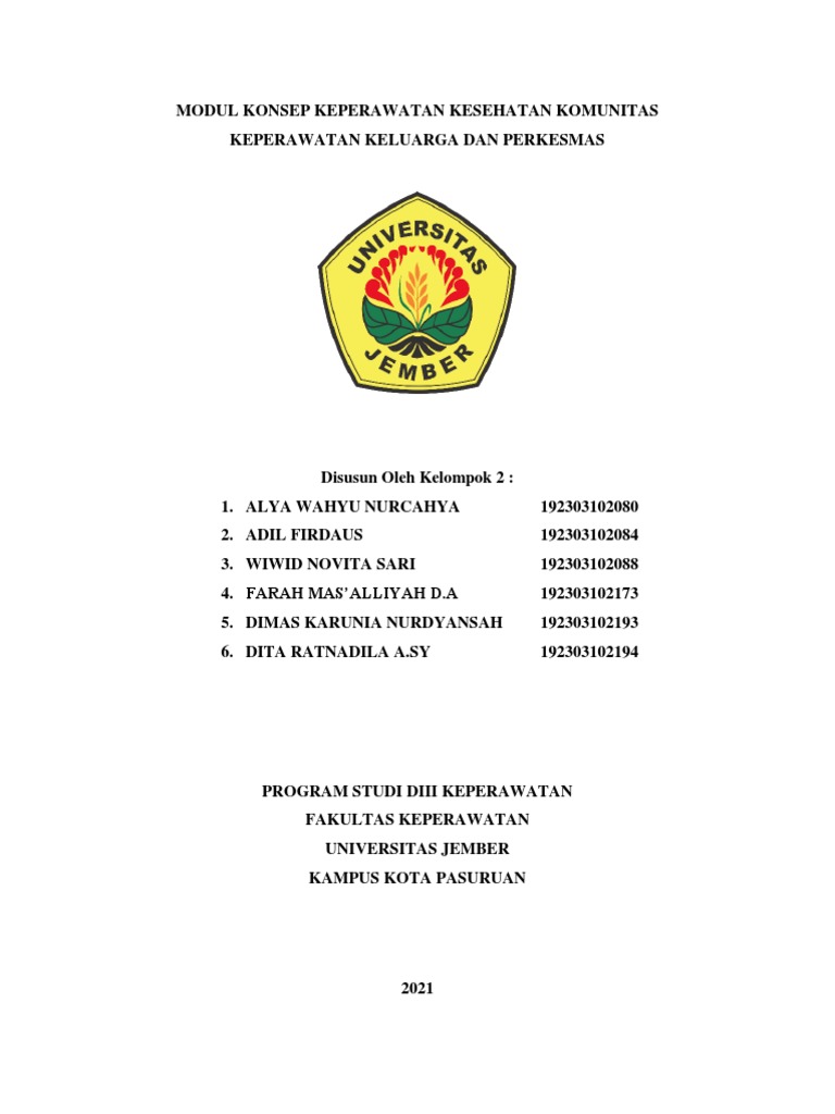 Modul Keperawatan Komunitas Kelompok 2 | PDF