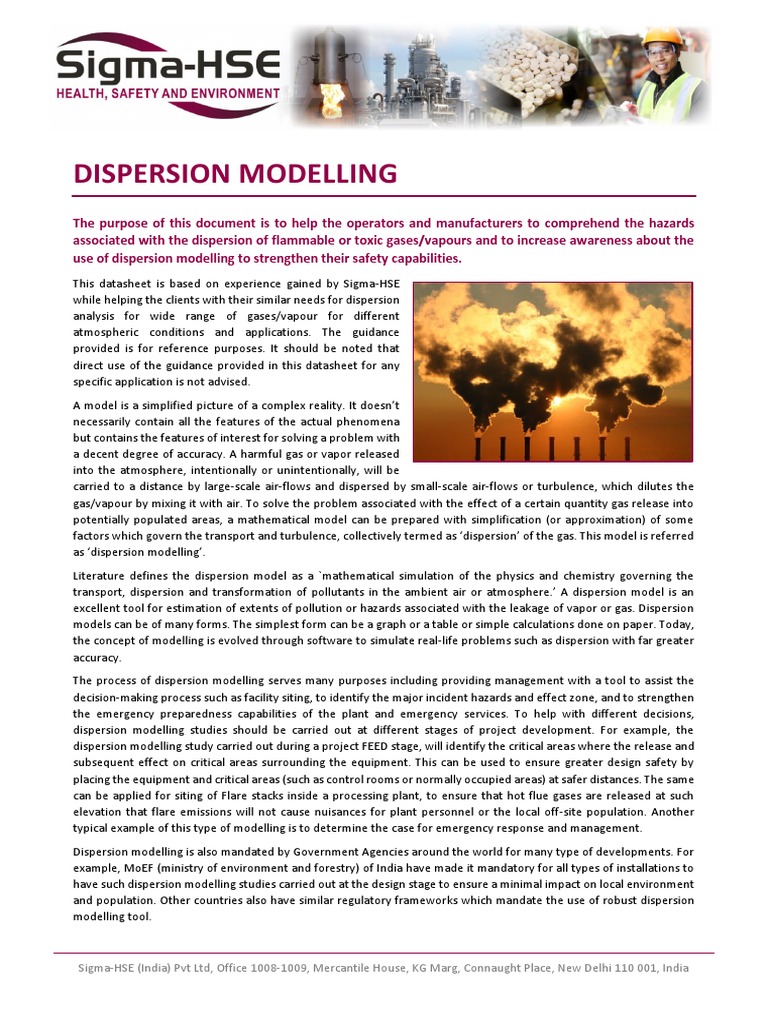 Dispersion Modelling | PDF | Gases | Emergency Management